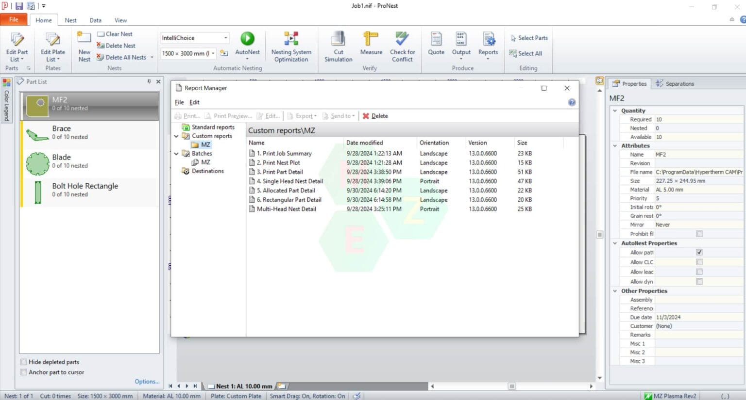 ProNest 2019 | Bài 6 - Hướng Dẫn Xuất Báo Cáo Và Tài Liệu Trong ProNest 2019 | MZENGINEER