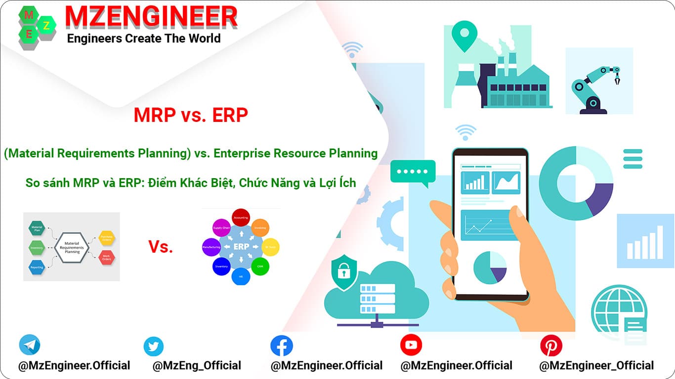 So sánh MRP và ERP: Điểm Khác Biệt, Chức Năng và Lợi Ích | MZENGINEER