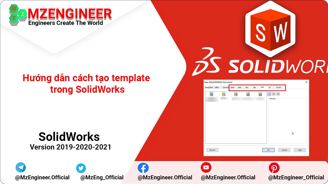 Hướng dẫn tạo template trong SolidWorks | MZENGINEER